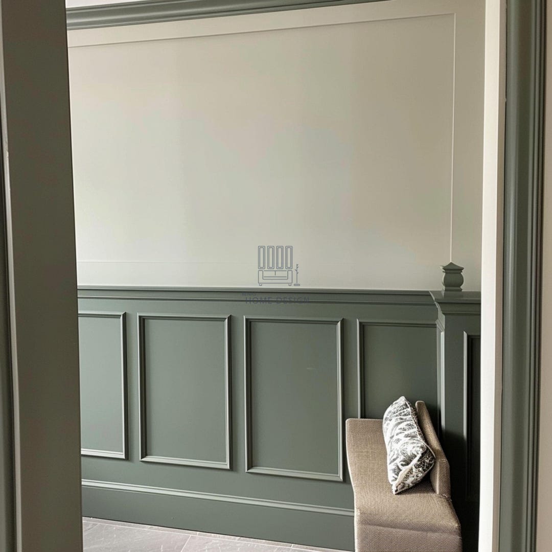 Pre-cut Half Wall Paneling Kit: DIY Wainscoting Trim, Easy Install - Etsy