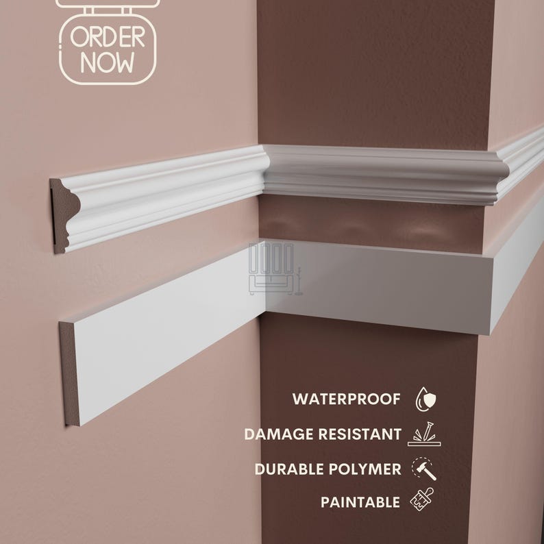 Wainscoting Kit, Half Wall Molding Set, Paintable White DIY Panel ...