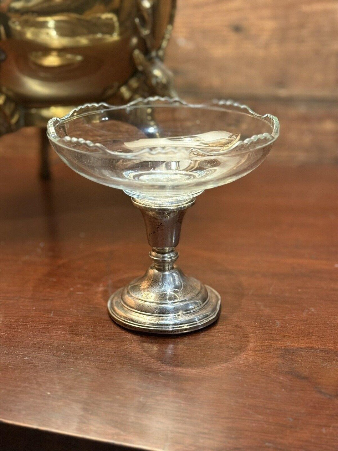 Stunning Frank M Whiting Sterling Silver 2001 Glass Compote Bowl Candy ...