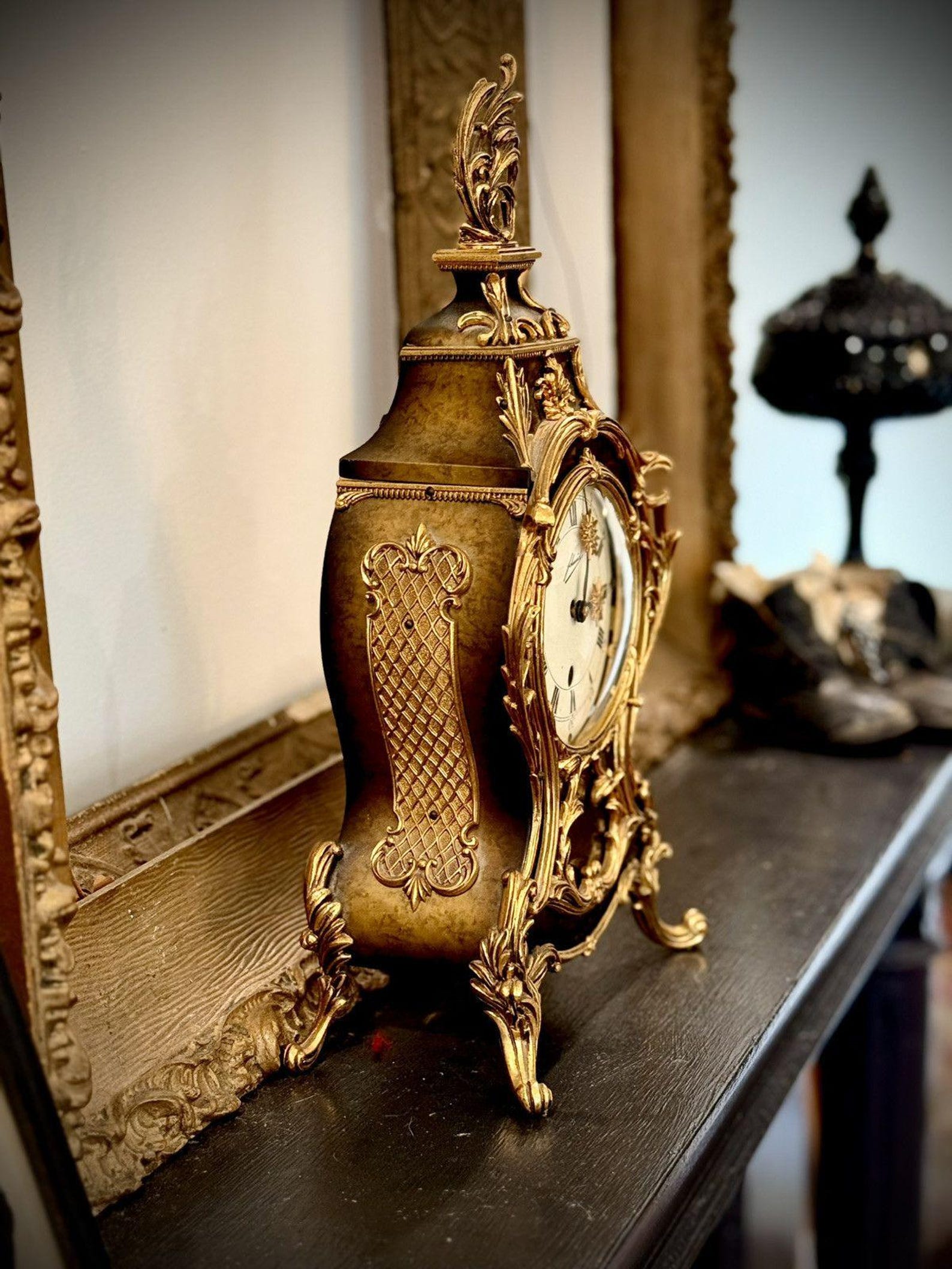 Antique SCHMID Large German Table Clock BREATHTAKING! Excellent ...