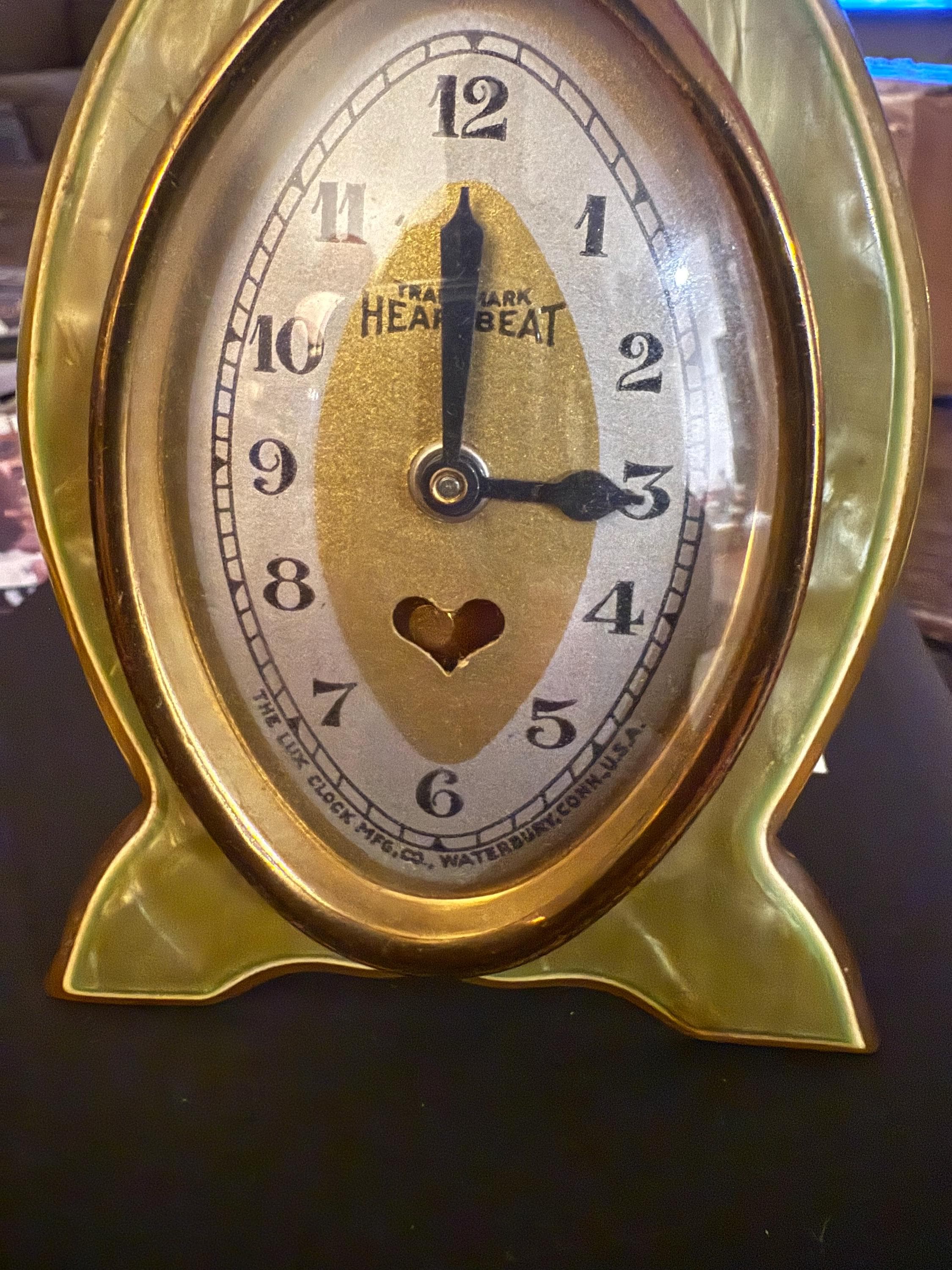 1930s the Lux Clock Mfg Co. Heartbeat Miniature Clock (very Rare) - Etsy