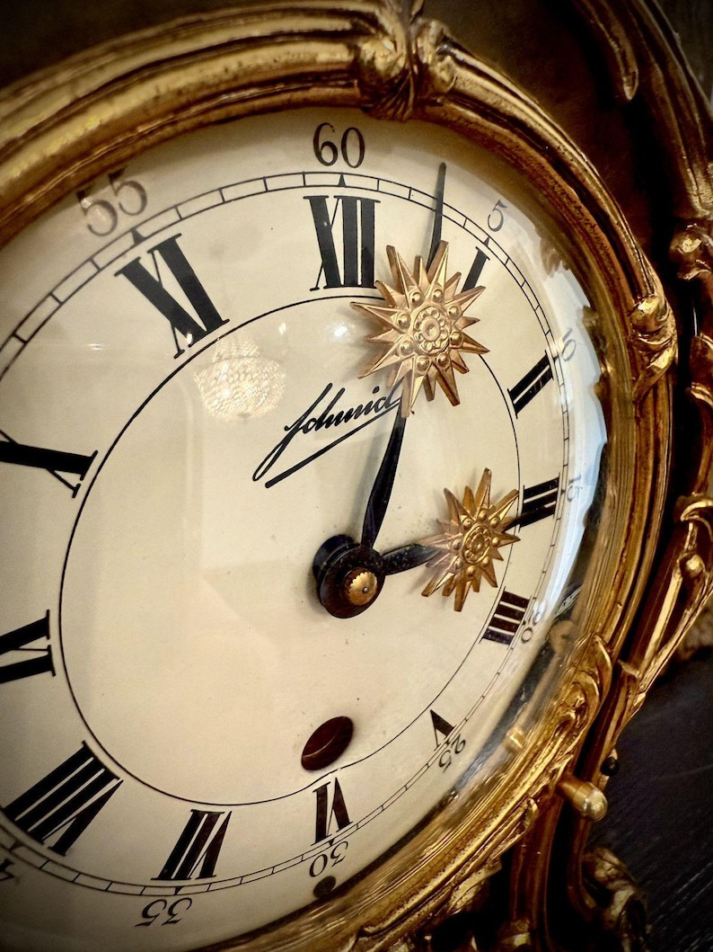 Antique SCHMID Large German Table Clock BREATHTAKING! Excellent ...