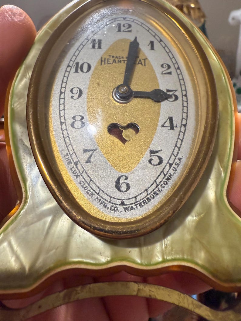 1930s the Lux Clock Mfg Co. Heartbeat Miniature Clock (very Rare) - Etsy