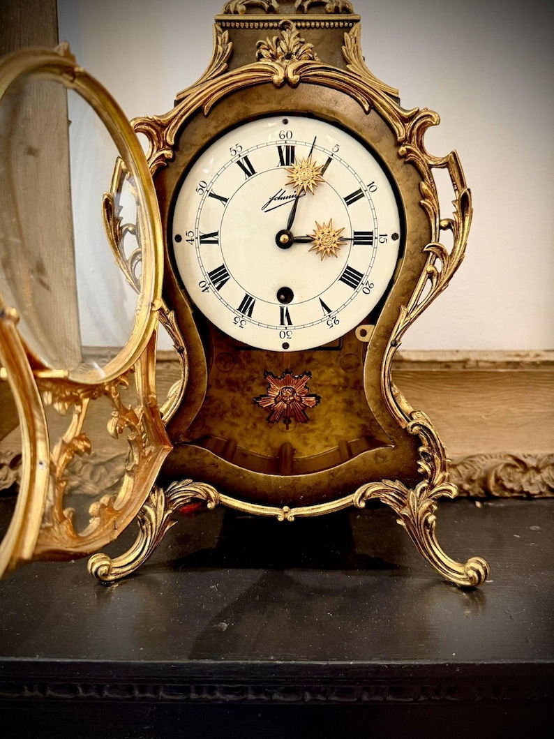 Antique SCHMID Large German Table Clock BREATHTAKING! Excellent ...