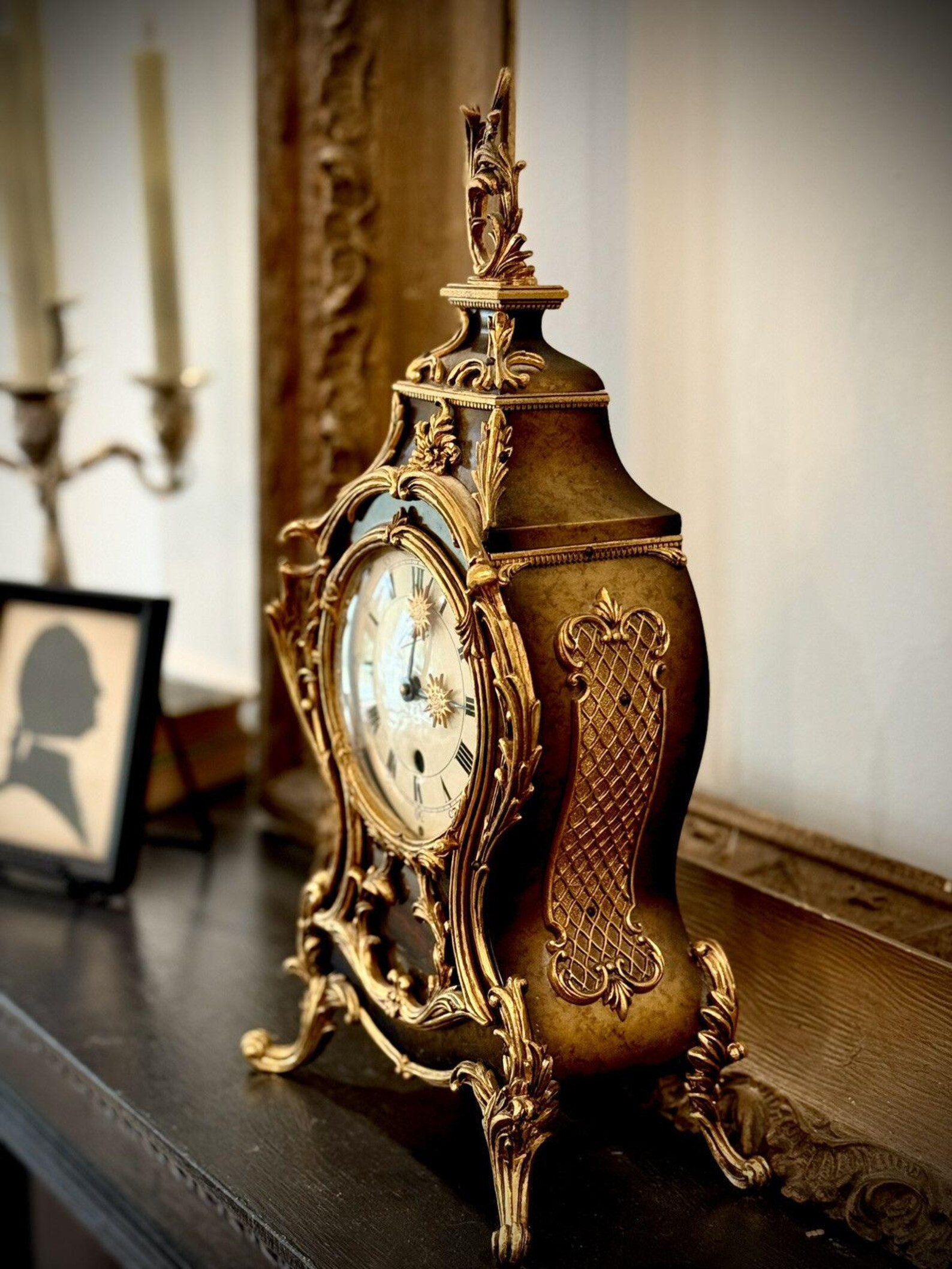 Antique SCHMID Large German Table Clock BREATHTAKING! Excellent ...