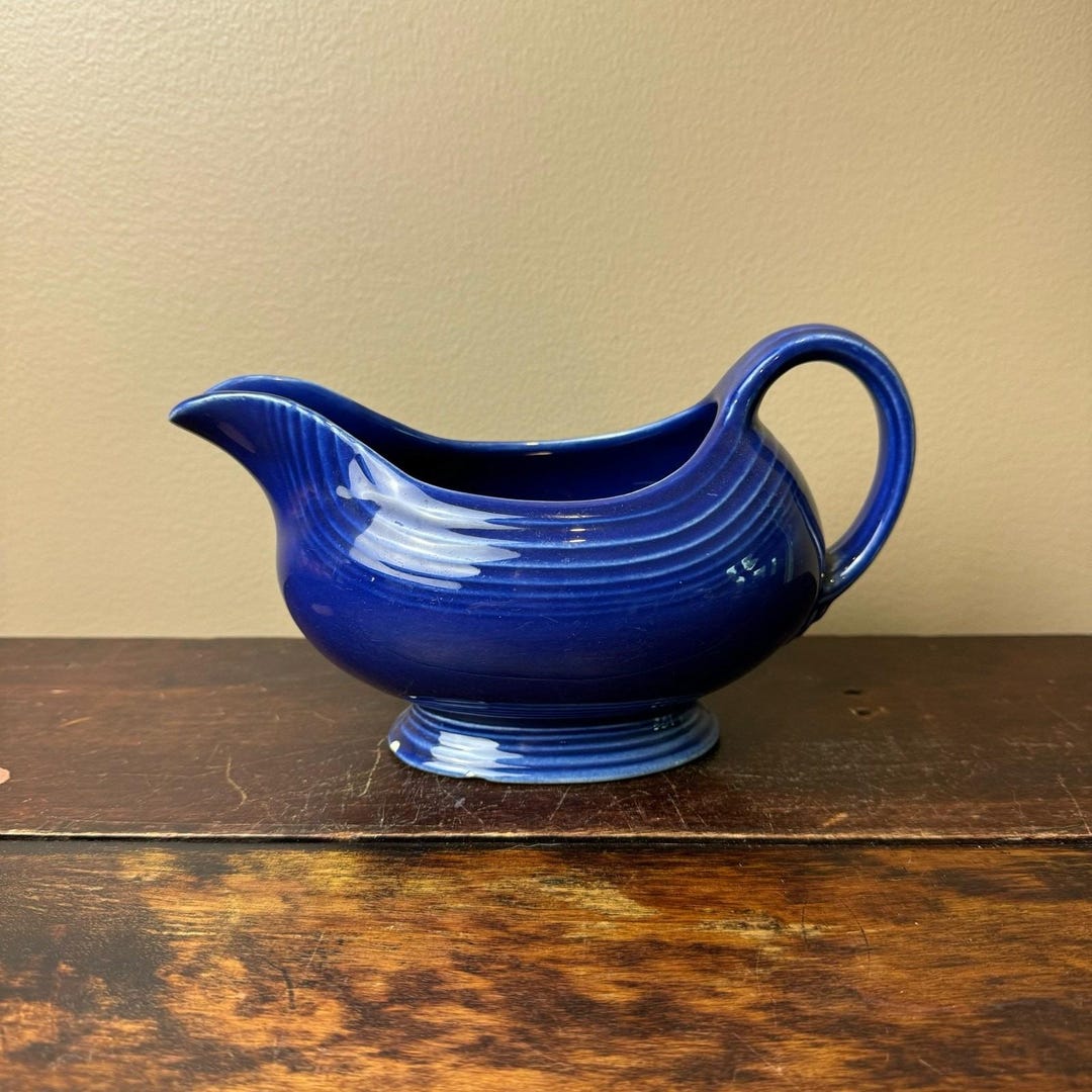 Fiesta Fiestaware Original Vintage Cobalt Blue Gravy Boat - Etsy
