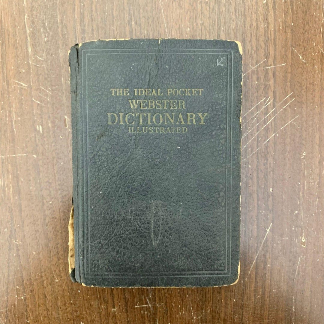 Vintage 1941 Well Loved the Ideal Pocket Webster Dictionary Self ...