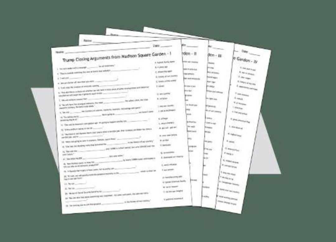 2024 Donald Trump Statements/quotes From Madison Square Garden Closing ...