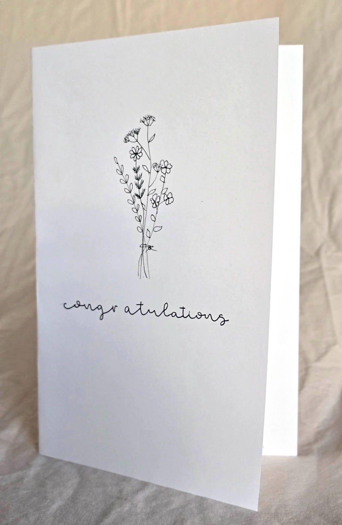 Handmade Custom Aesthetic Congratulations Card | Personalized Card for ...
