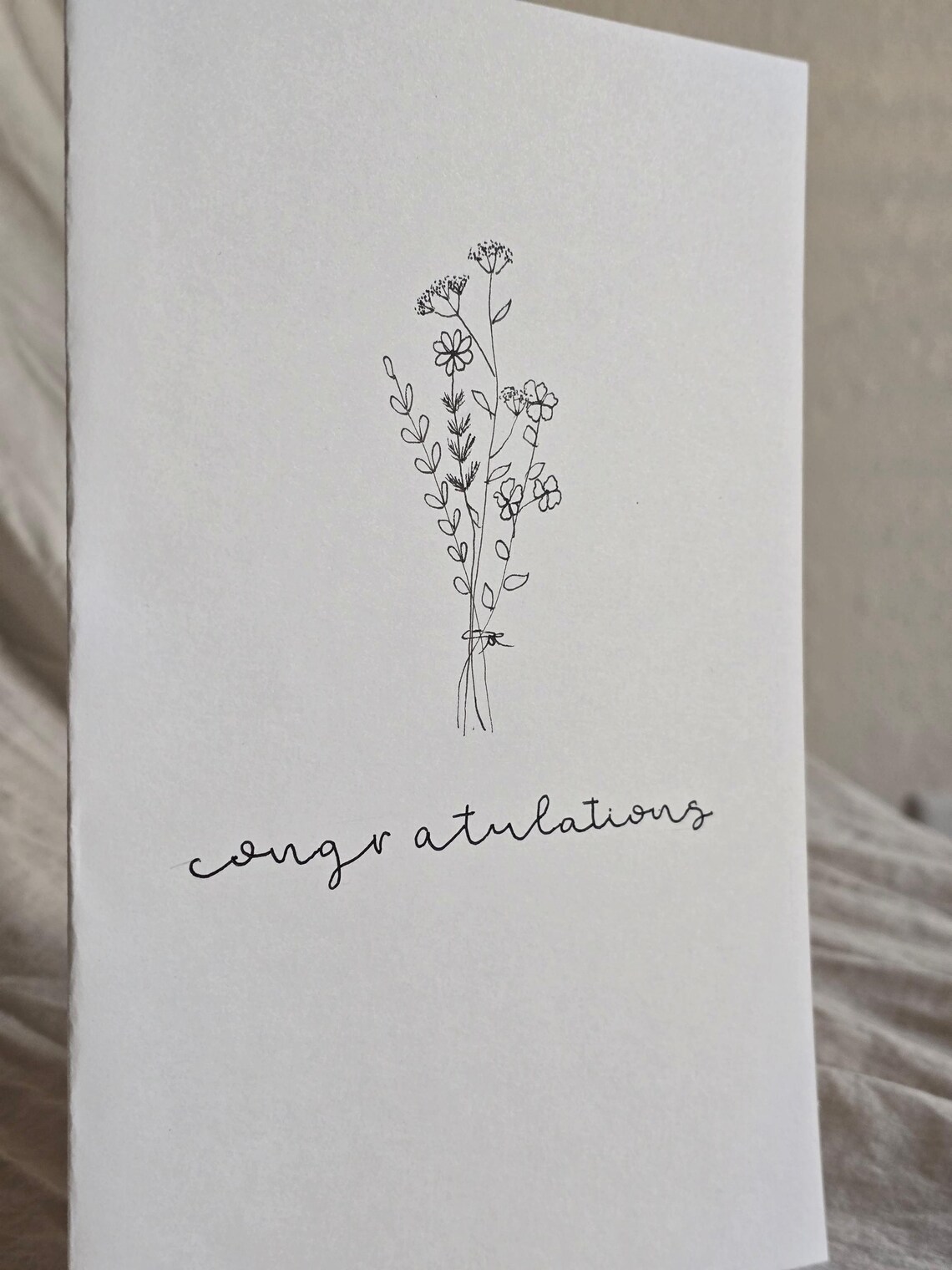Handmade Custom Aesthetic Congratulations Card | Personalized Card for ...