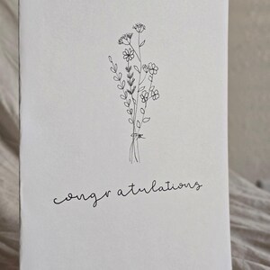 Handmade Custom Aesthetic Congratulations Card | Personalized Card for ...