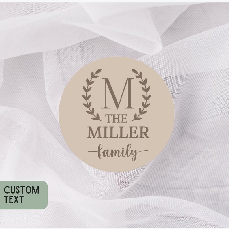 Personalized Vinyl Sticker Gift Monogram Stickers for Envelopes Family ...