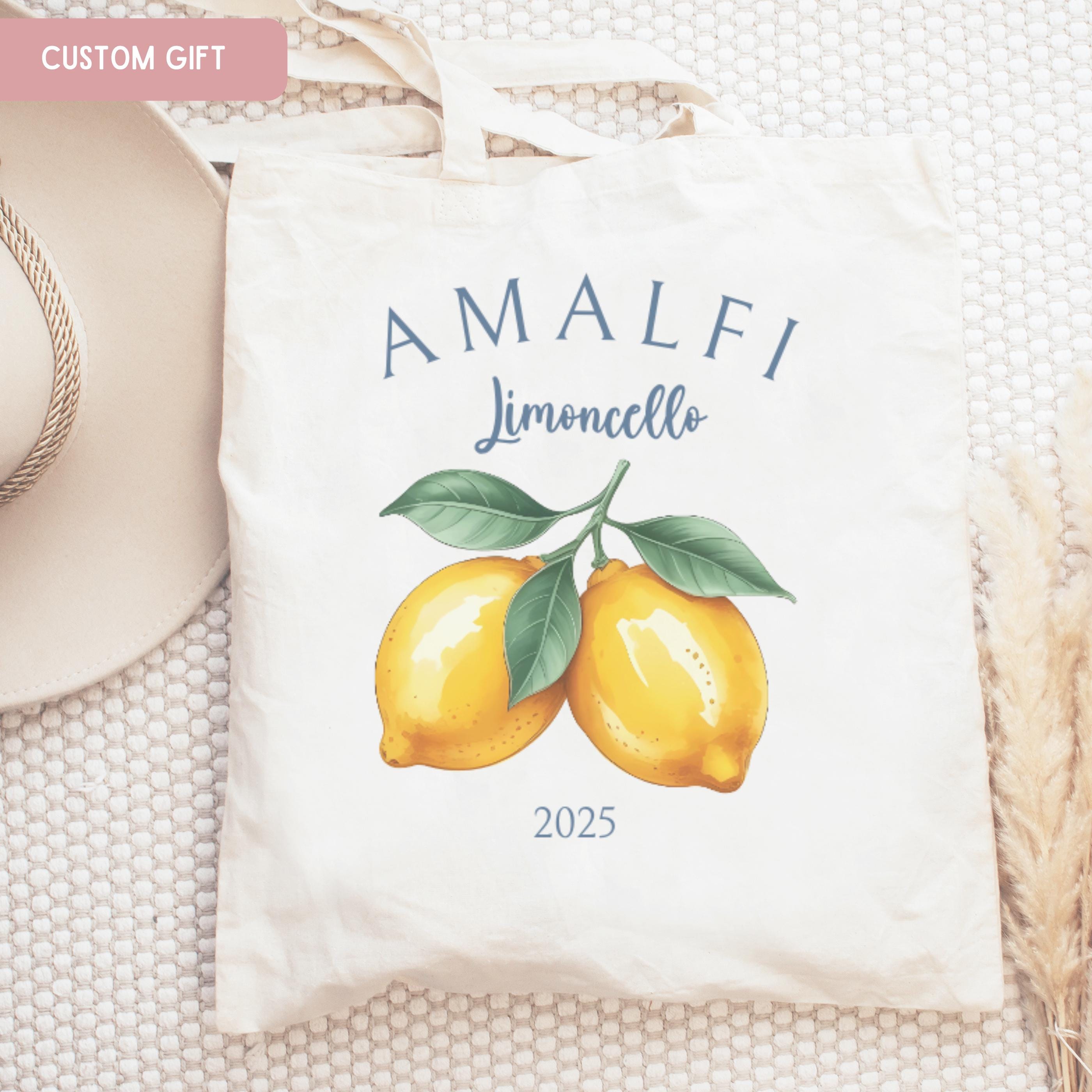Limoncello Tote Bag, Amalfi Coast Lemon Bag Fresh Lemons Tote Lemon ...