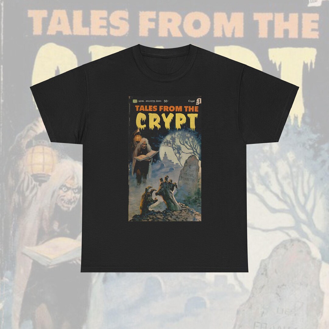 Horror Graphic Tee, Retro Crypt Keeper Shirt, Vintage Scary Movie Top ...