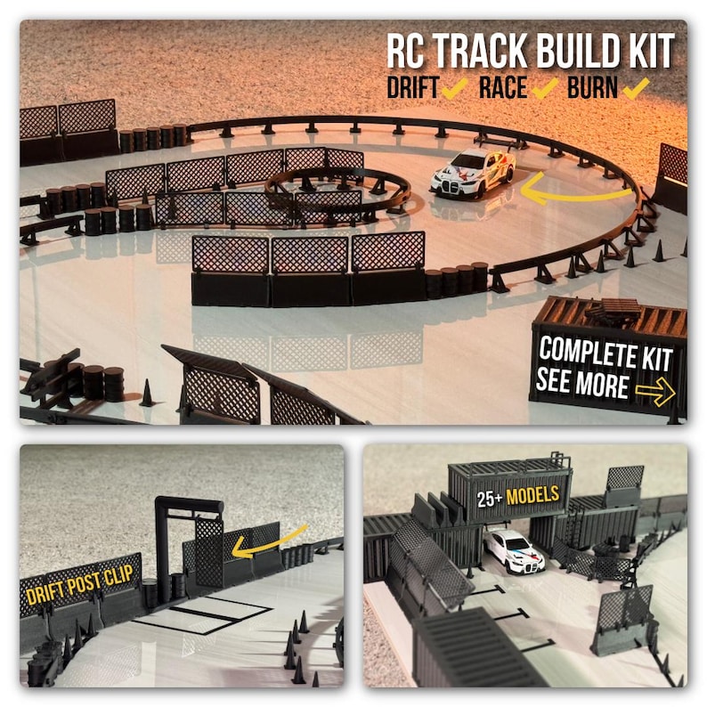 RC Track Builder - Complete STL File Kit for Drift & Race Drive Styles ...