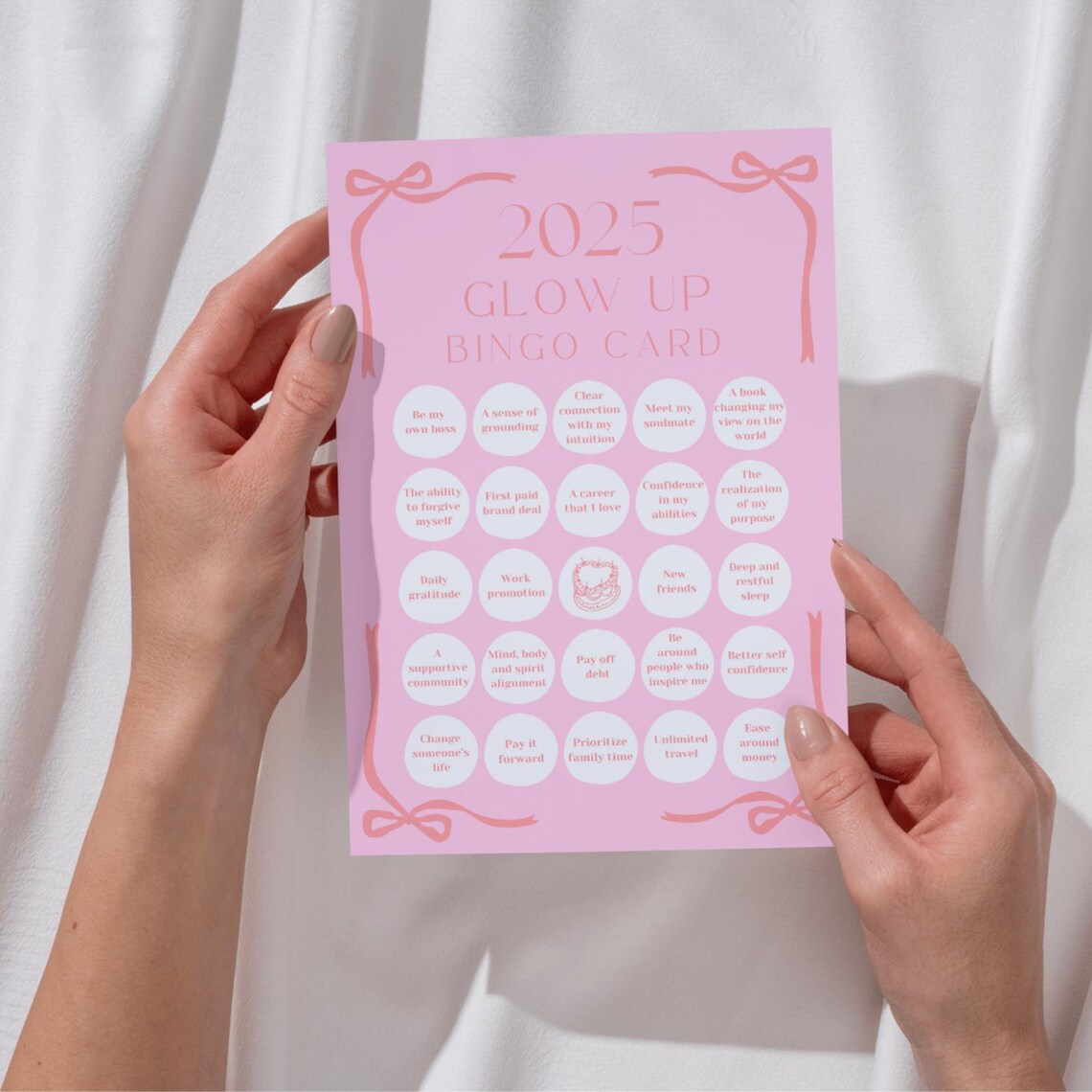 EDITABLE 2025 Glow up Bingo Card, Girls Night Games, 2025 New Year's ...