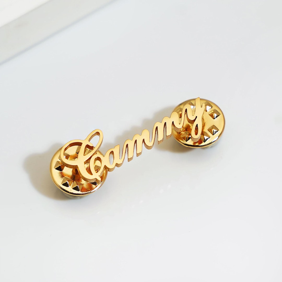 Customized Name Brooches, Personalized Name Pins, Initial Brooches ...