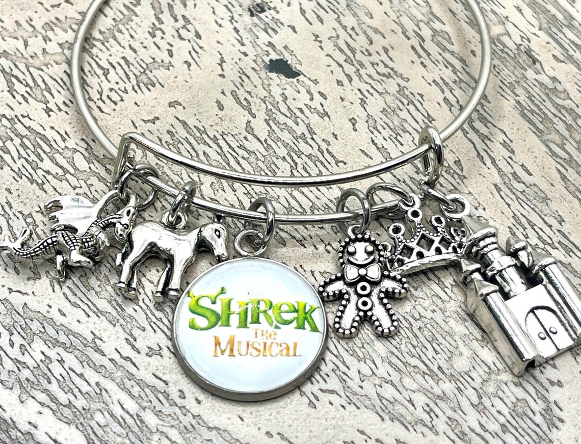 Broadway Musical Shrek Inspired Charm Bracelet-opening Night Gift cast ...