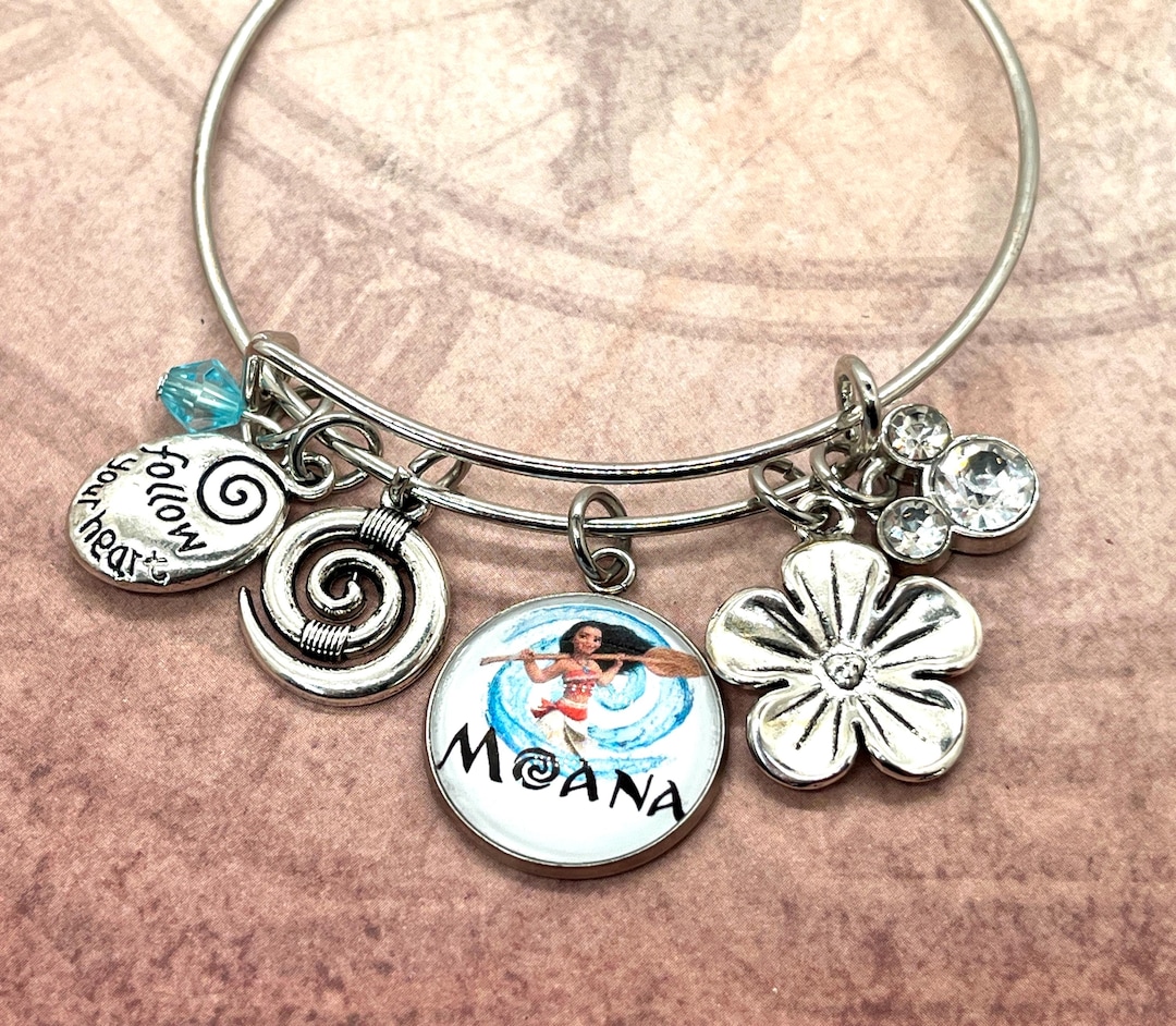Moana Charm Bracelet-disney Princess Moana-moana Jewelry - Etsy
