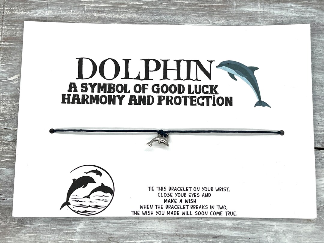 Dolphin Symbol of Good Luck Wish Bracelet-dolphin Bracelet-dolphin ...
