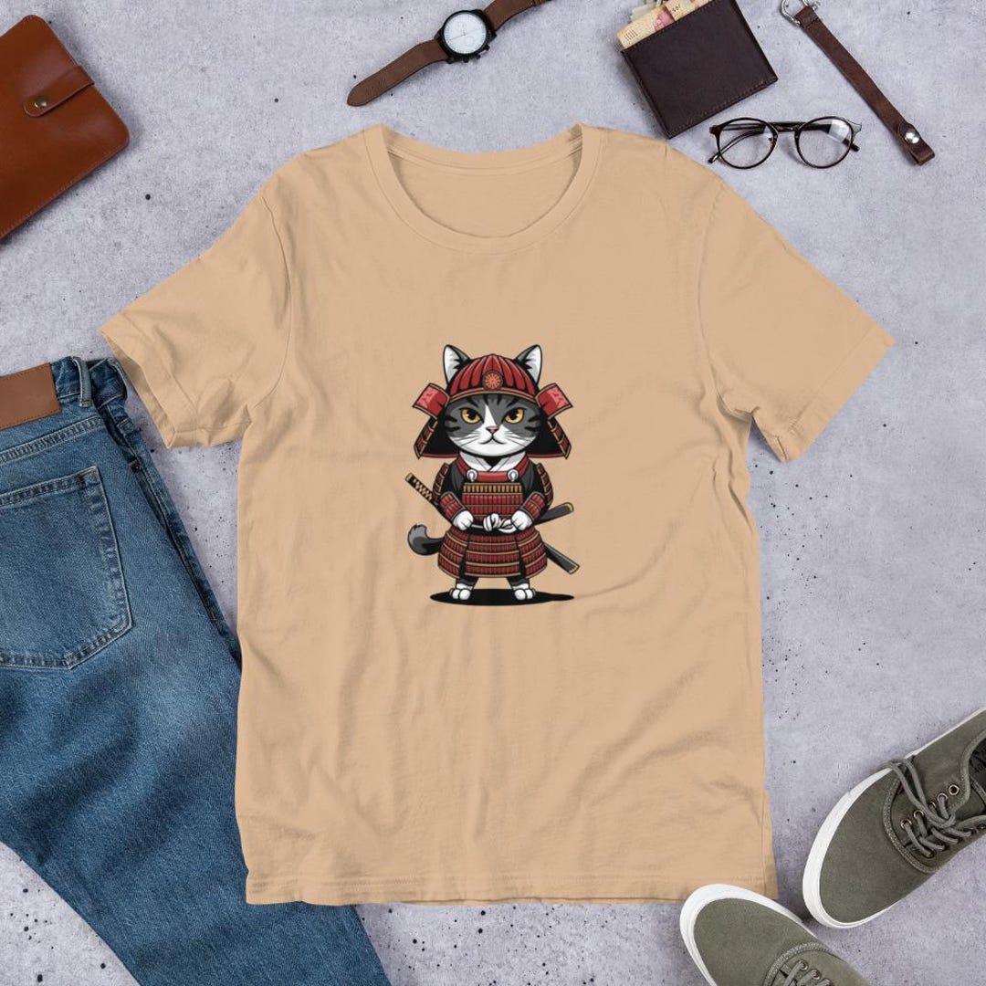 Fanny Shirt Design /A Samurai Cat / Cat Shirt / Cat Lovers Shirt ...