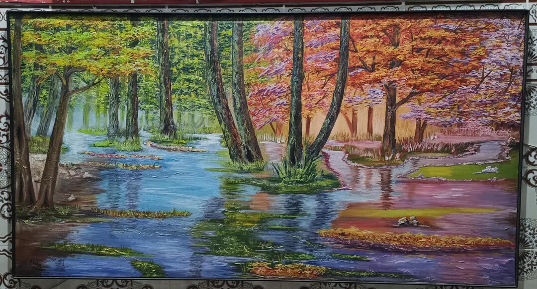 Original Nature Landscape Painting Hand-painted Artwork for Home Decor ...
