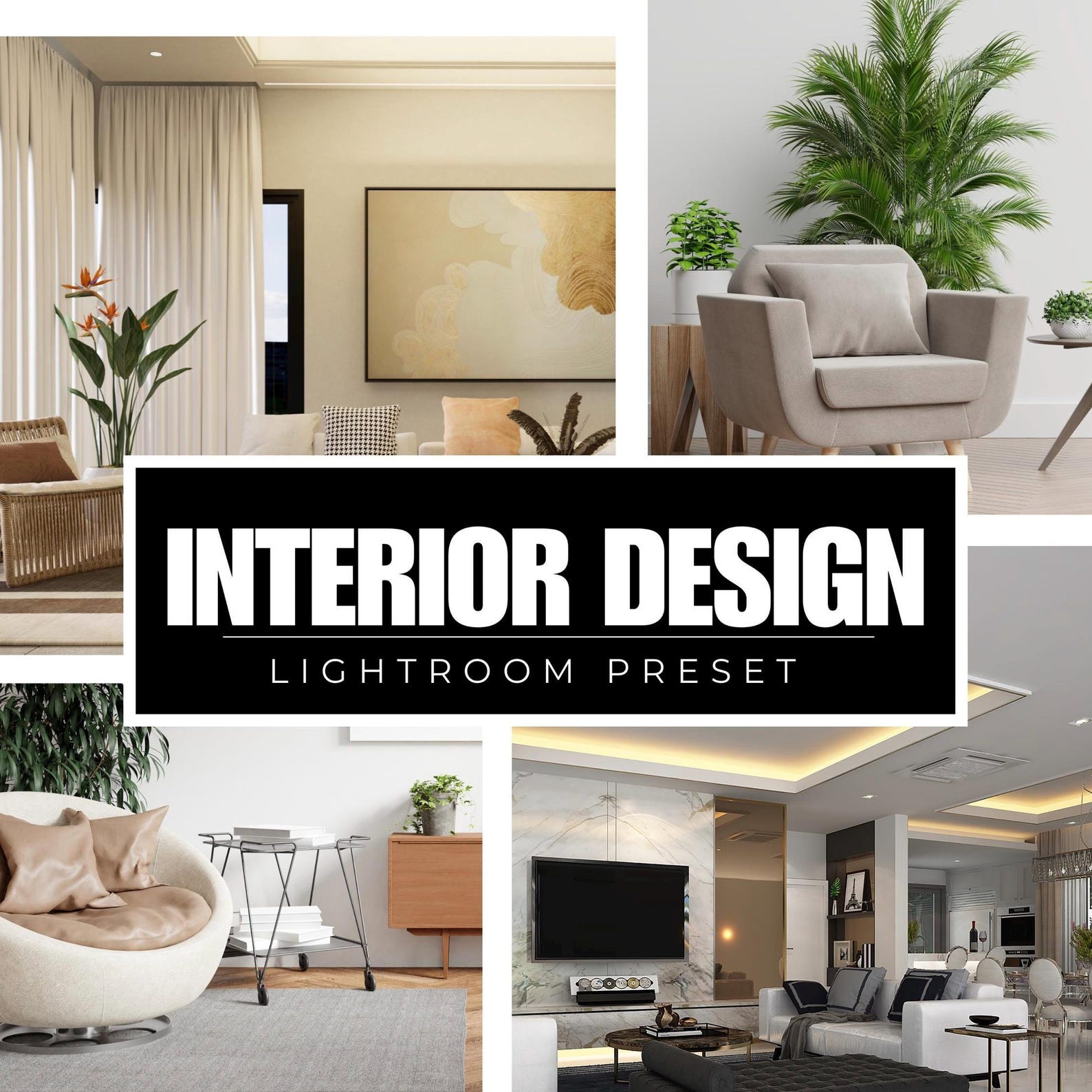 7+7 Interior Design Preset for Lightroom | Mobile & Desktop | Preset ...