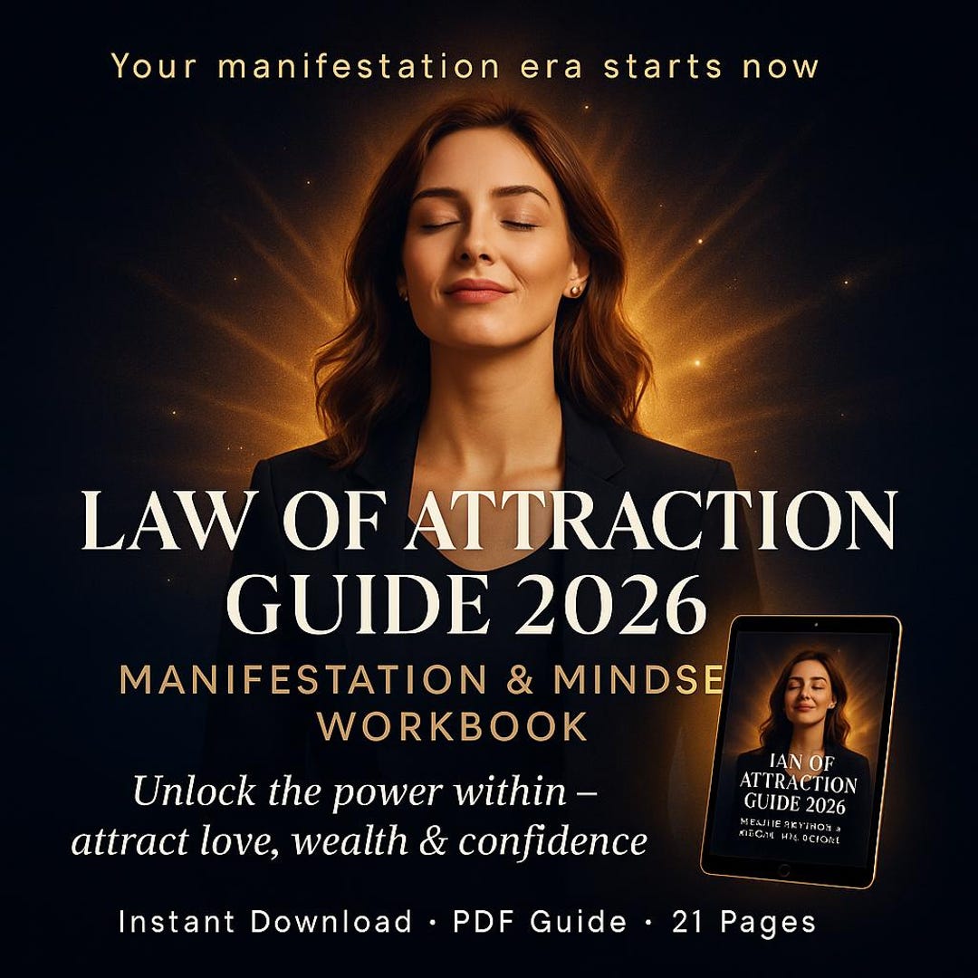 Law of Attraction Guide 2026: Manifestation Workbook (PDF) - Etsy