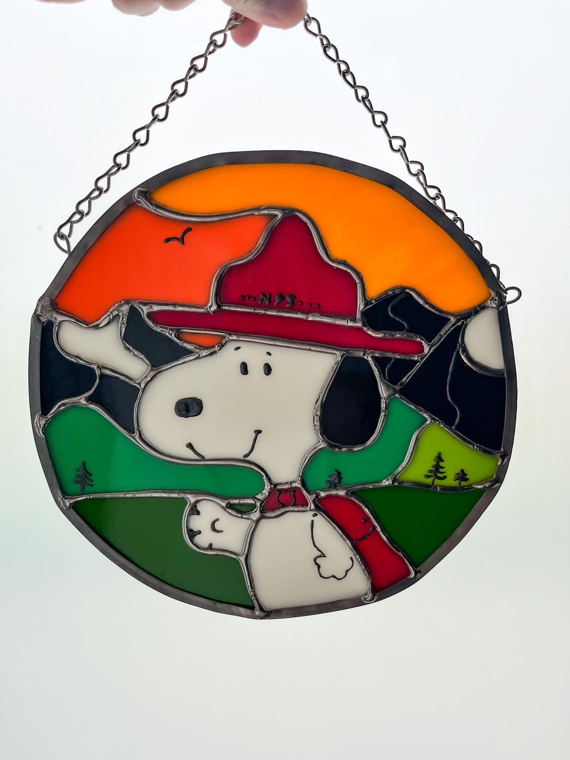 Park Ranger Snoopy Suncatcher - Peanuts Stained Glass National Park ...