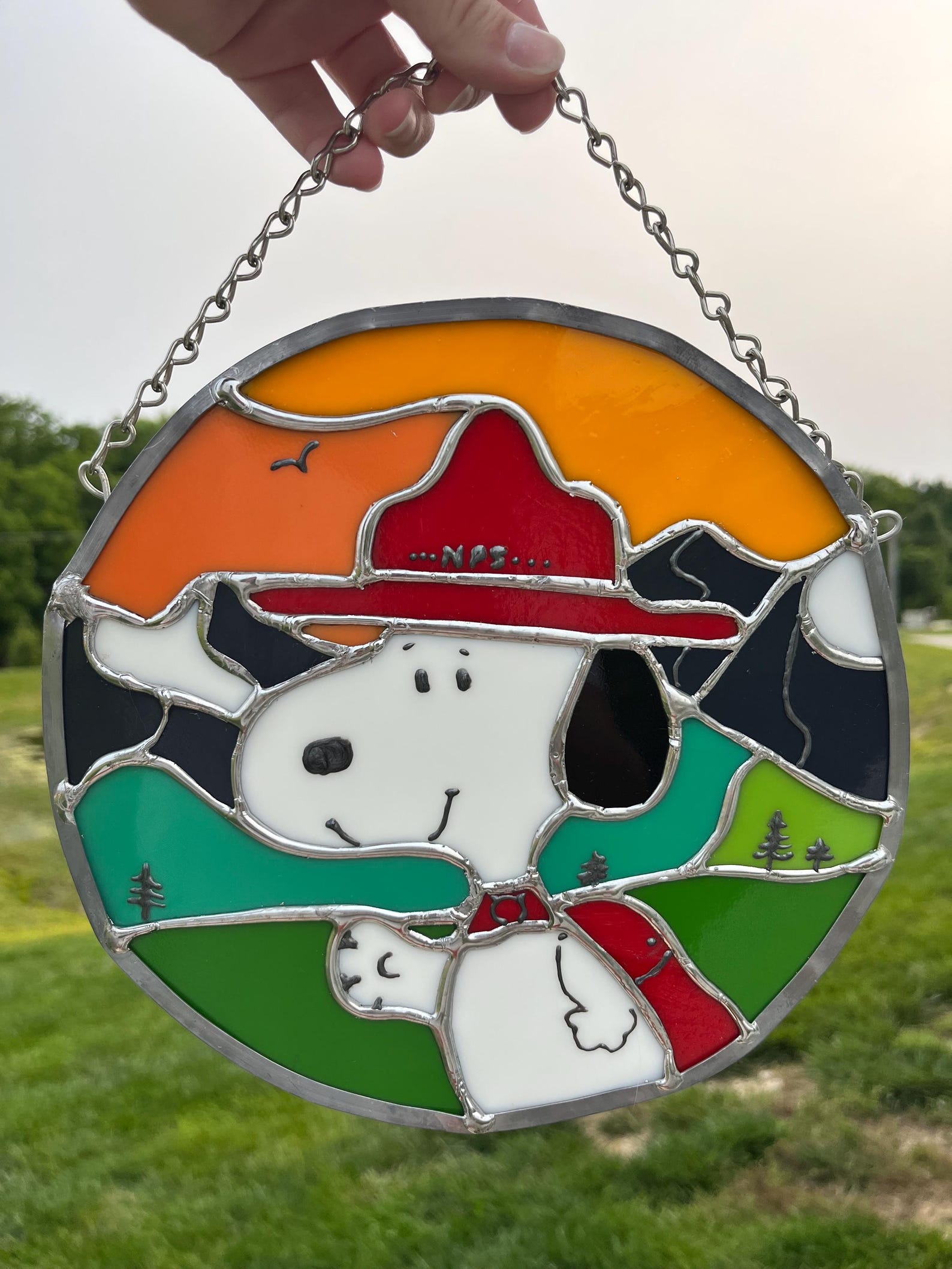 Park Ranger Snoopy Suncatcher - Peanuts Stained Glass National Park ...