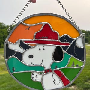 Park Ranger Snoopy Suncatcher - Peanuts Stained Glass National Park ...