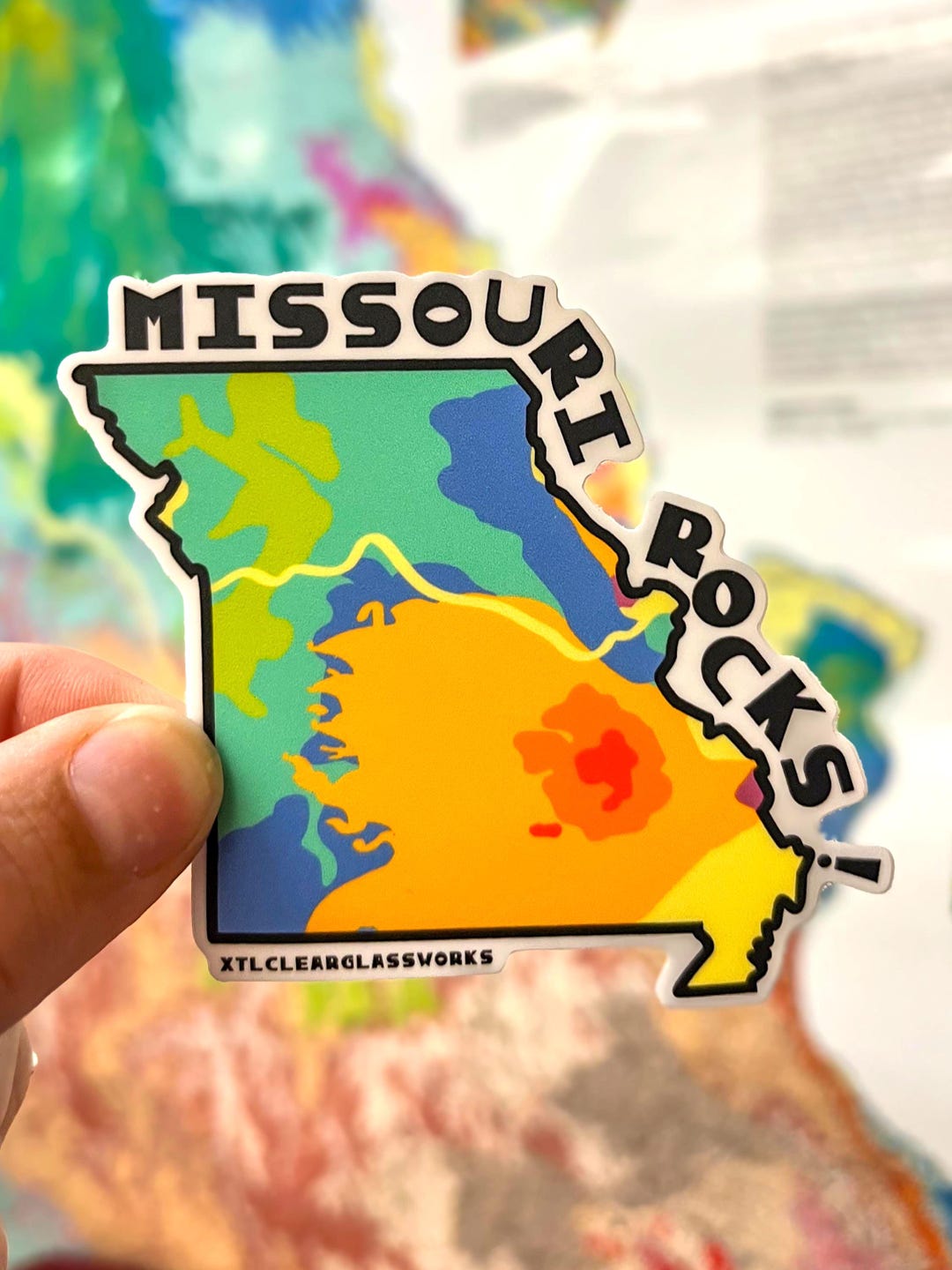 MISSOURI ROCKS State Geologic Map Sticker - Etsy