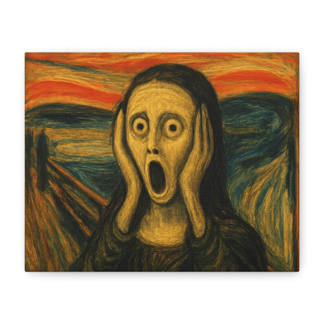 The Scream Canvas Print Matte Stretched Wall Art - Etsy