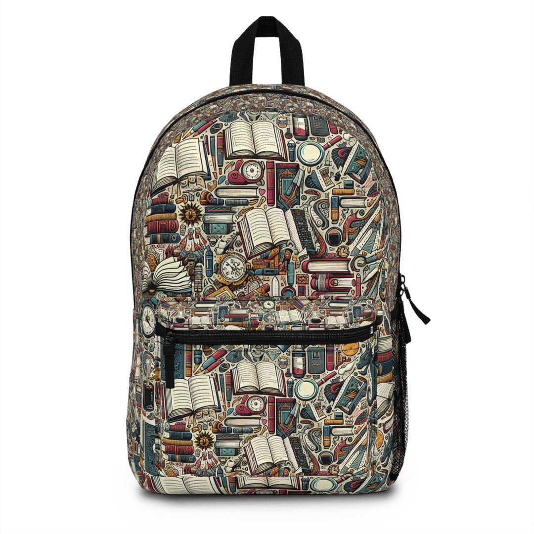 Book Lovers Backpack, School Bag, Library Tote, Student Gift, Literary ...