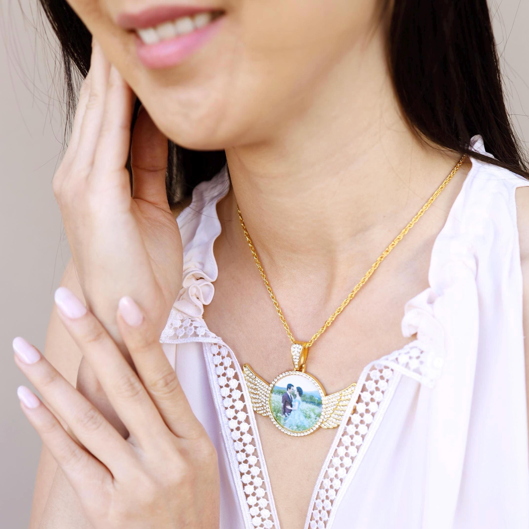 Personalized Photo Necklace, Custom Picture Necklace, Photo Necklace ...