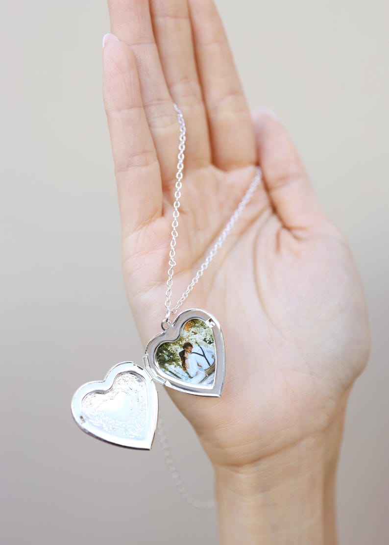 Heart Locket Necklace With Photo, Personalized Jewelry, Minimalist ...