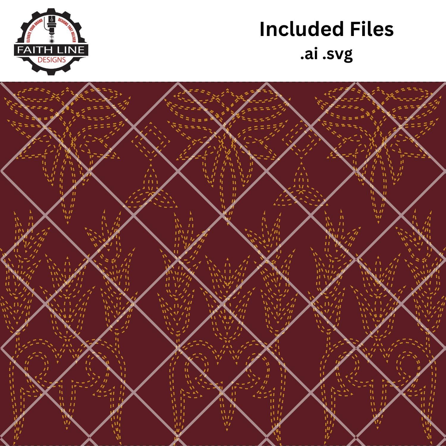 Western Boot Stitch Tumbler Wrap: SVG, PNG, AI Files (digital Download ...