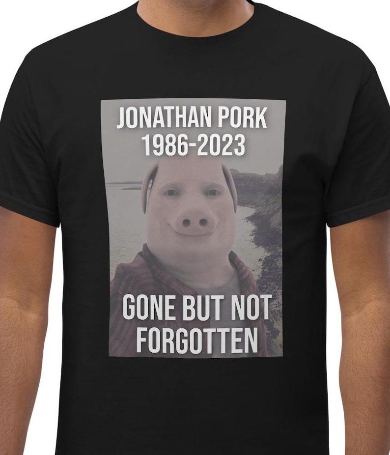 John Pork Tribute T-shirt, Funny Viral Internet Meme Graphic Tee - Etsy