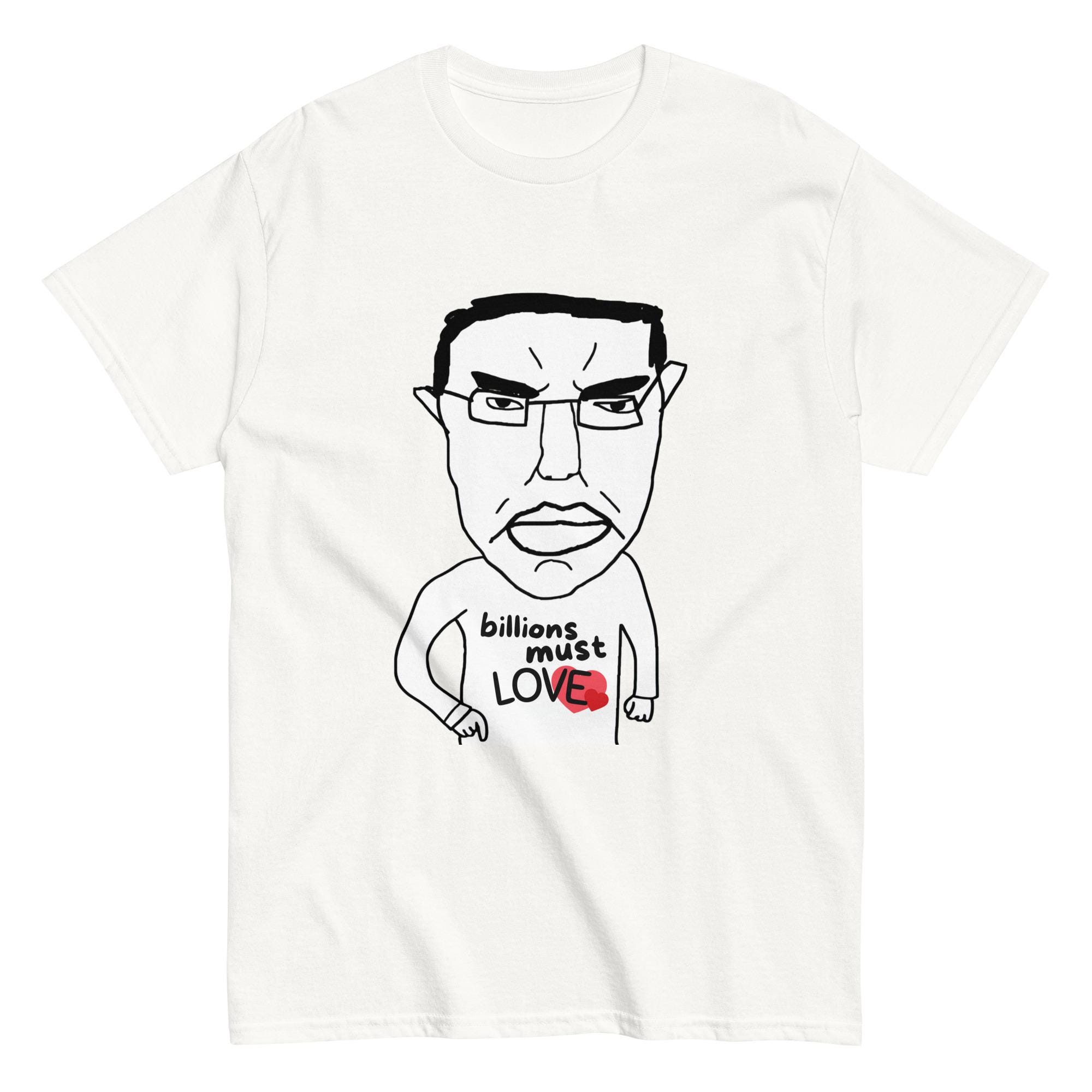 Funny Chudjak Meme T-shirt: Billions Must Love Graphic Tee, Cute Chud ...