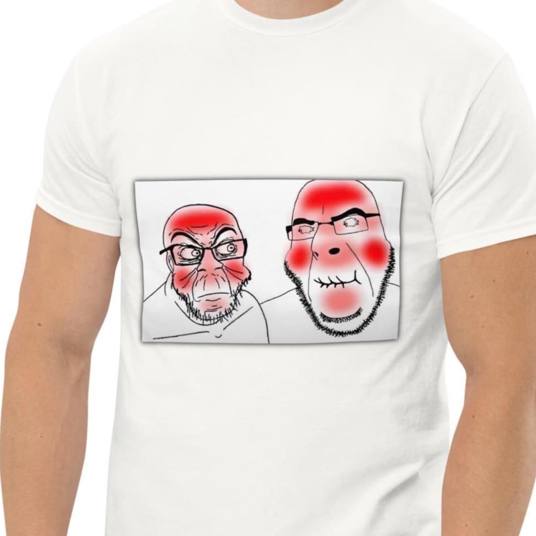 Funny Soyjak Party T-shirt, Chudjak Meme, Cobson and Chud Laughing ...