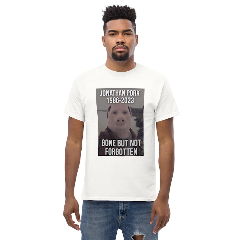 John Pork Tribute T-shirt, Funny Viral Internet Meme Graphic Tee - Etsy