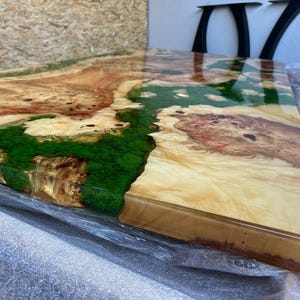Dining Table "forest" Made of Maple Slab and Epoxy Resin - Etsy