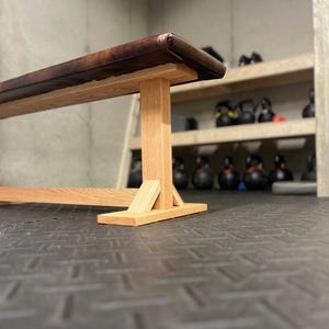 Handcrafted Oak Weight Room Bench - USA Made, Durable & Stylish Home ...