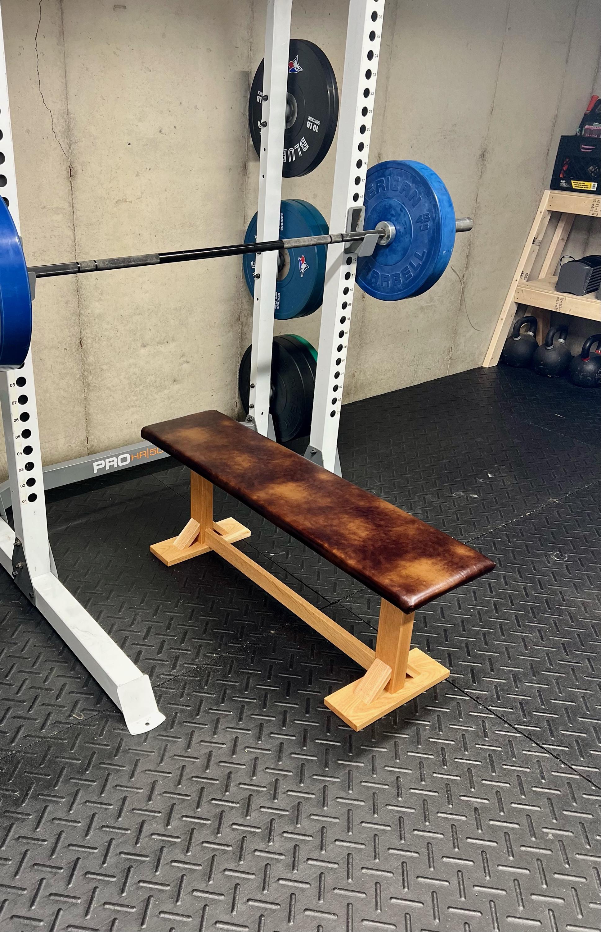Handcrafted Oak Weight Room Bench - USA Made, Durable & Stylish Home ...