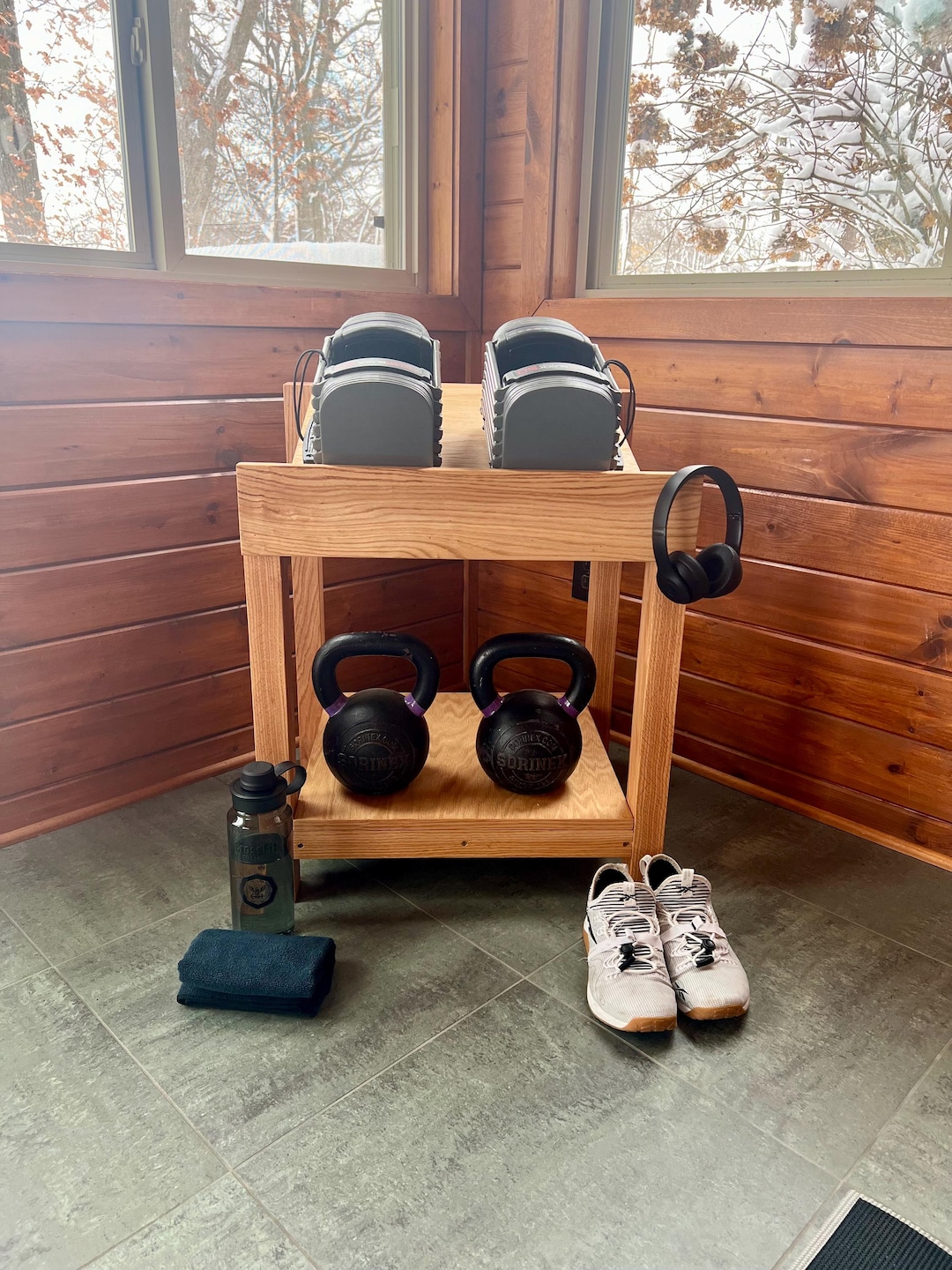 Handcrafted Powerblocks Weight Stand - USA Made With Local Wood ...