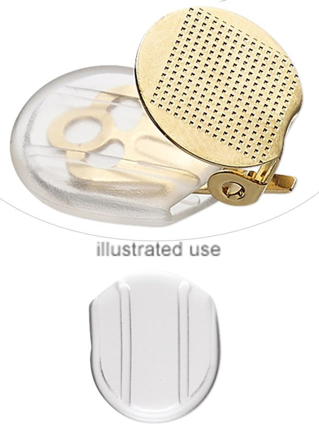 Clip-slip Earring Cover, 10 OR 100 Clear Soft Plastic Clip on Earring ...