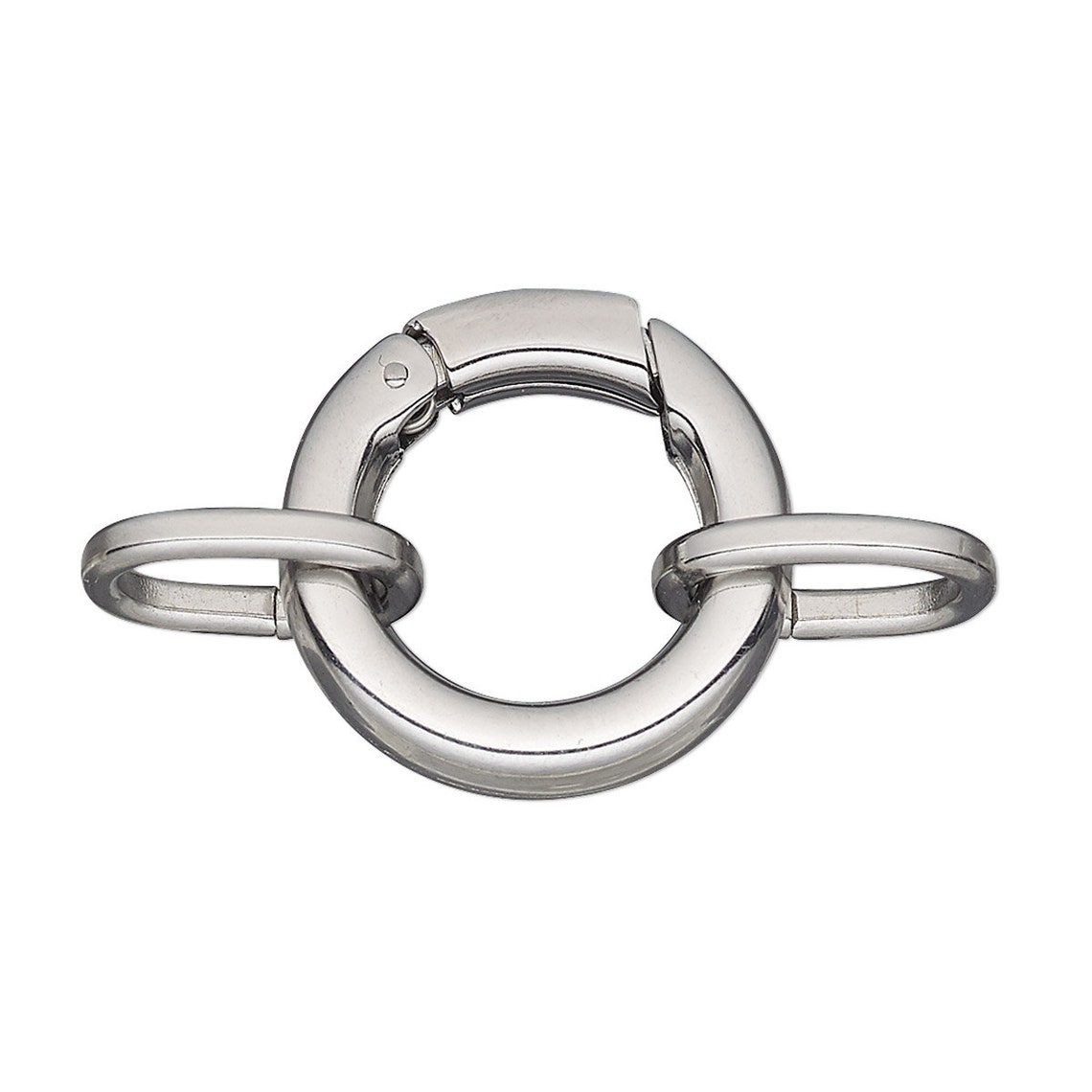 Clasp, Self-closing Hook, 2 Large Stainless Steel 21mm ROUND Self ...