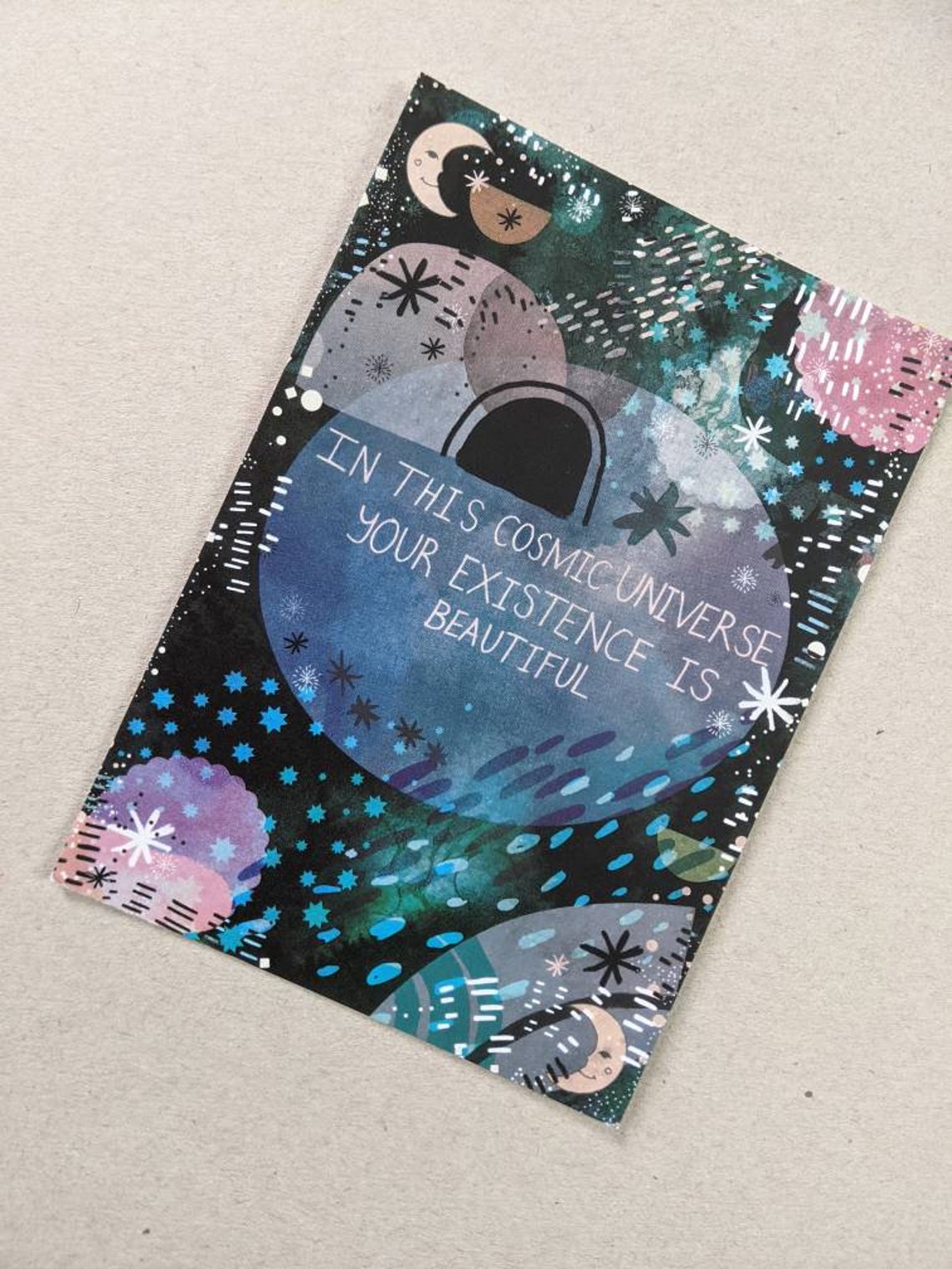 In This Cosmic Universe A6 Postcard Small Art stars galaxy Motivational ...