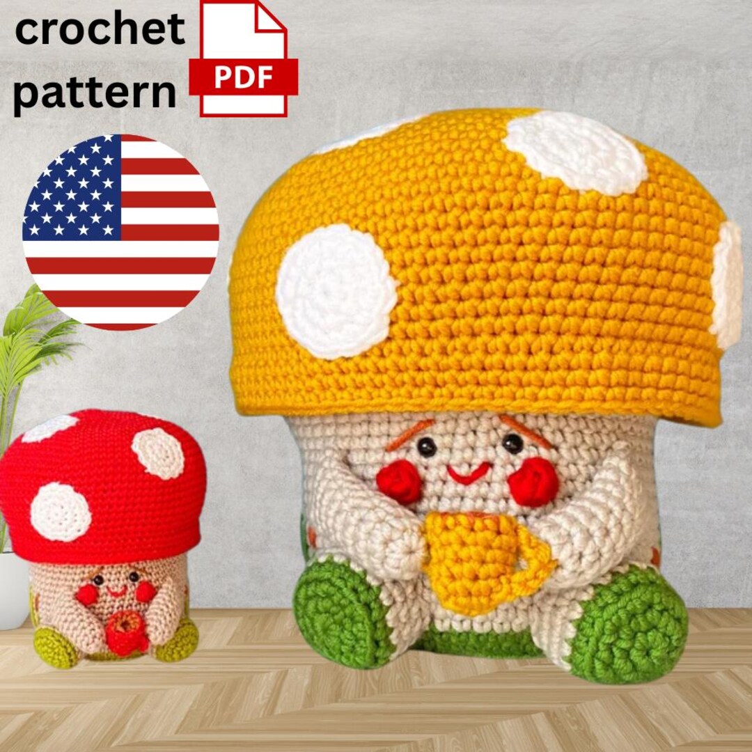 Tofi the Mushroom Crochet Pattern – Cute Amigurumi Plush PDF – Super ...
