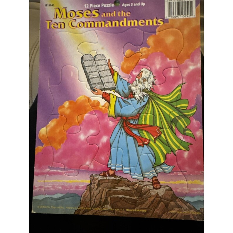 Moses and the Ten Commandments Puzzle 12 Piece Vintage - Etsy